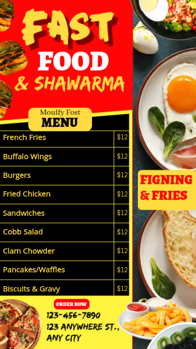 Black List-based Restaurant Menu Instagram Story Template | PosterMyWall