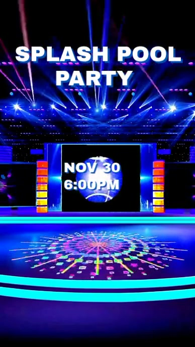 Plantilla de Black List-based Splash Pool Party Youtube Short ...