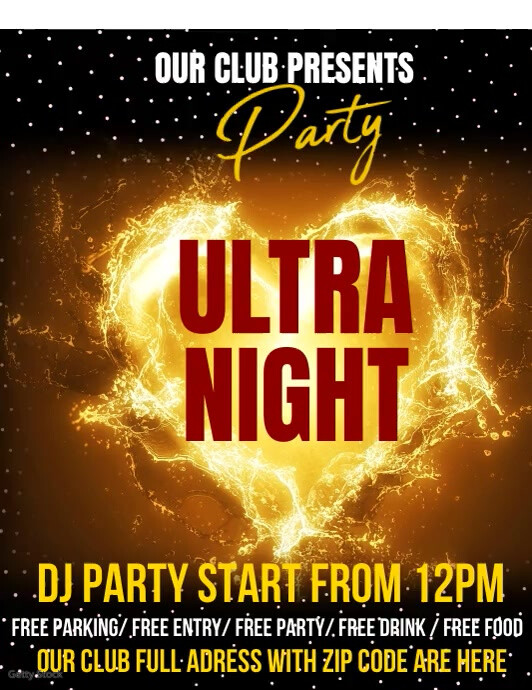 Black List-based Ultra Night Party Flyer (us Template | PosterMyWall