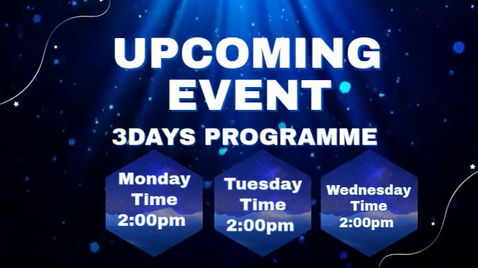 Black List-based Upcoming Event Digital Display (16:9) Template ...