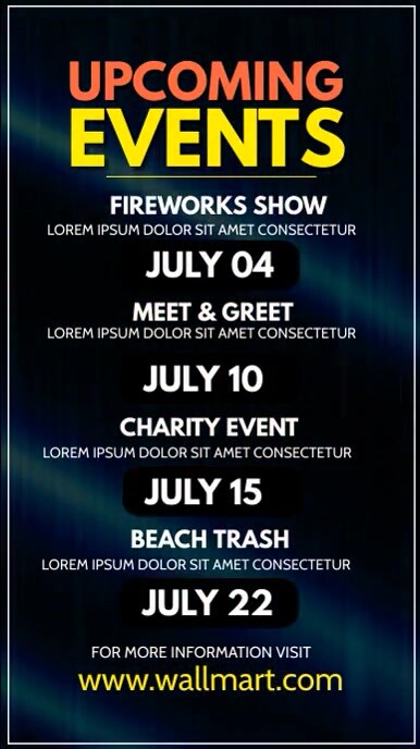 Black List-based Upcoming Events Instagram S Template | PosterMyWall