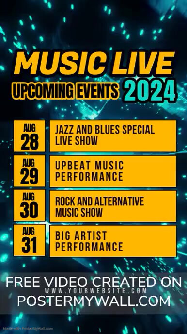 Black List-based Upcoming Events Music Insta Template | PosterMyWall