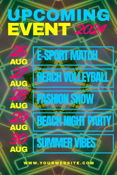 Black List-based Upcoming Events Poster Template | PosterMyWall