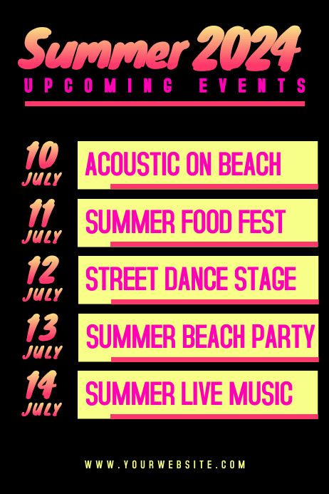 Black List-based Upcoming Events Poster Template | PosterMyWall