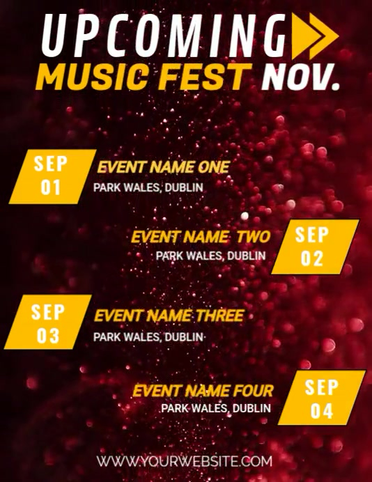 Black List-based Upcoming Music Fest Flyer (us Letter) Template ...