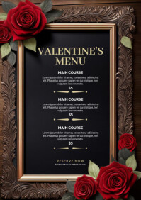 Red and white menu Template | PosterMyWall