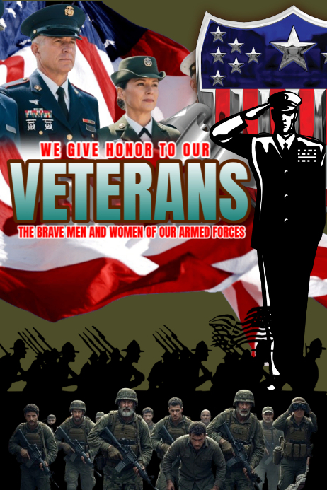Black List-based Veterans Day Poster Template | PosterMyWall
