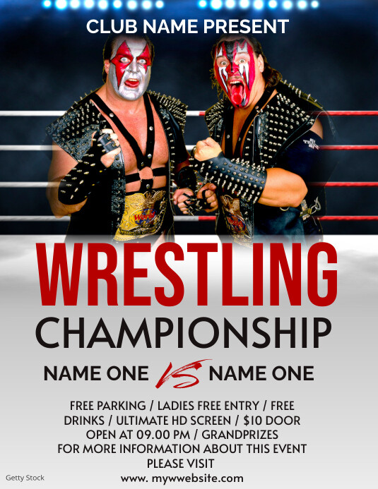 Black List-based Wrestling Tournament Flyer F Template | PosterMyWall