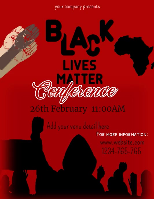 black lives matter conference, black history Template | PosterMyWall