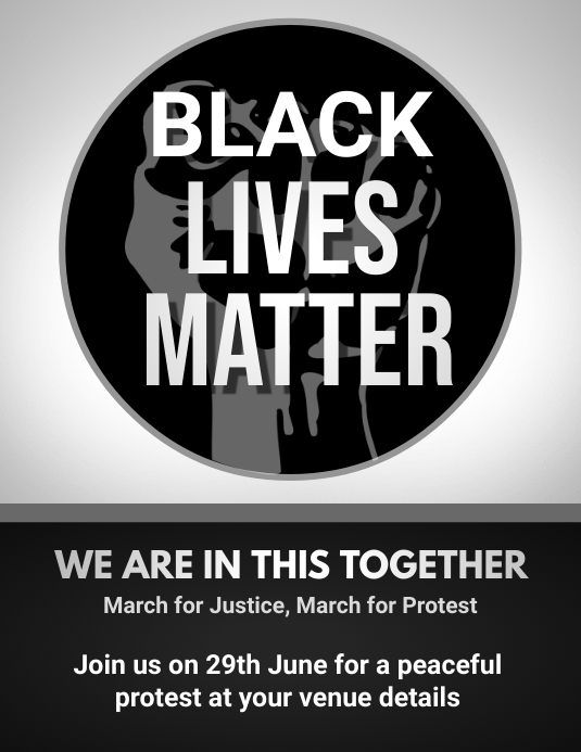 black lives matters, anti racism Template | PosterMyWall
