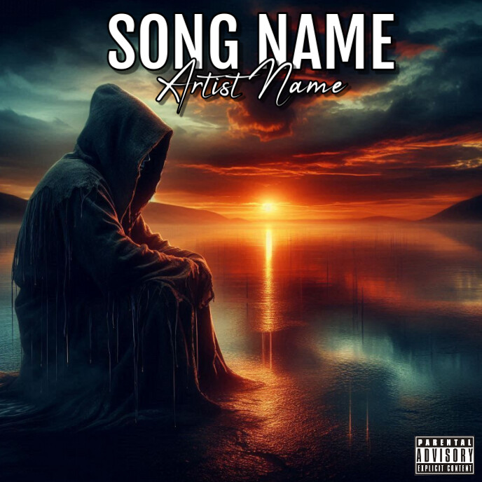 Copy of Black Lonely Man Sad Music Cover Mixtape Cover. Album Cover ...