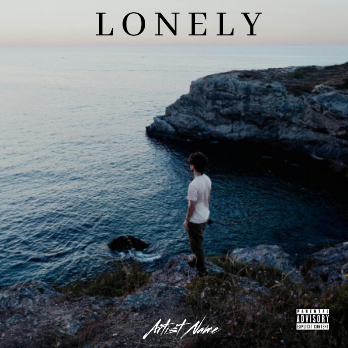 Black Lonely Sad Man Song Cover Album Cover Template | PosterMyWall