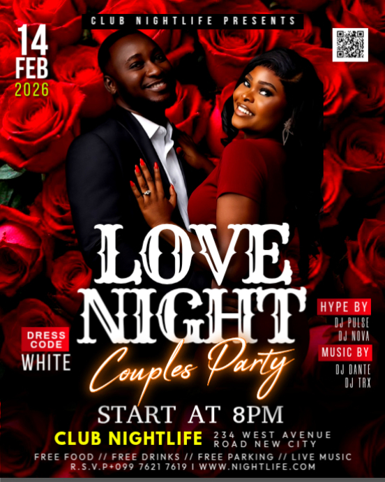Black Love night Couples romantic lovers event date Valentine's Day ...