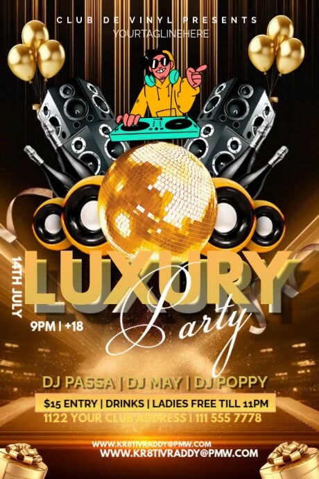 Copy of Black Luxury Party Poster | PosterMyWall