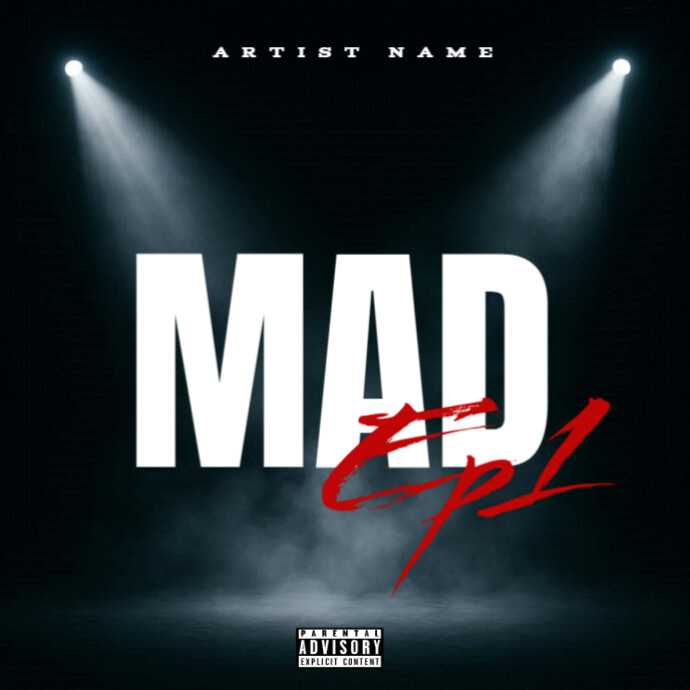Black Mad Mixtape Cover Album Cover Template | PosterMyWall