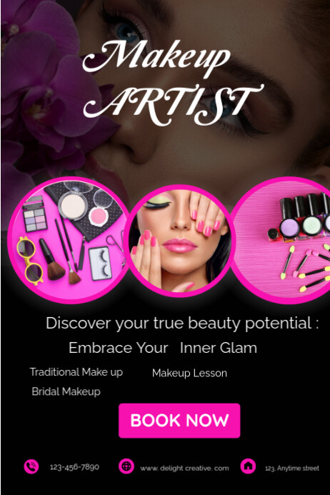 Black Makeup Advert Poster Template | PosterMyWall