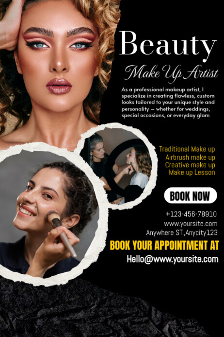 Copy of Black Makeup Artist Poster | PosterMyWall