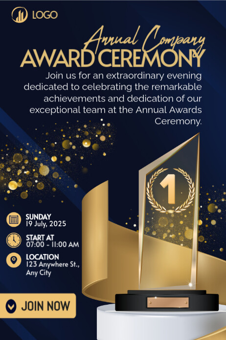 Black Maksimalis Award Ceremony Poster Template | PosterMyWall