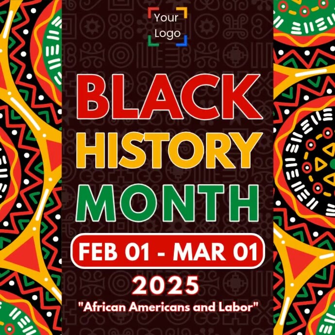Black Maksimalis Black History Month 2025 Celebration Greeting Pos ...