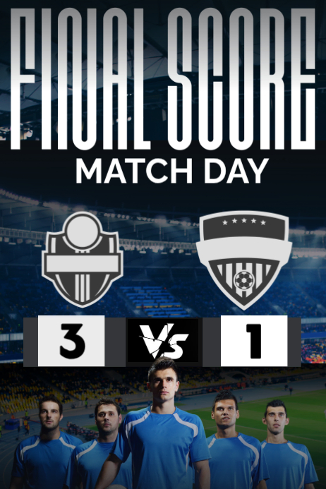 Black Maksimalis Final Score Poster Template | PosterMyWall