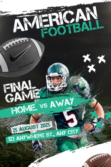 Copy of Black Maksimalis Flag Football Poster | PosterMyWall