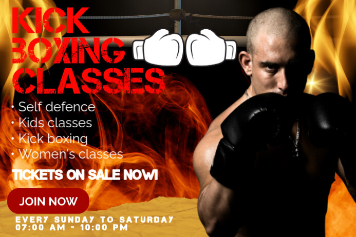 Black Maksimalis Kkck Boxing Class Poster Template | PosterMyWall