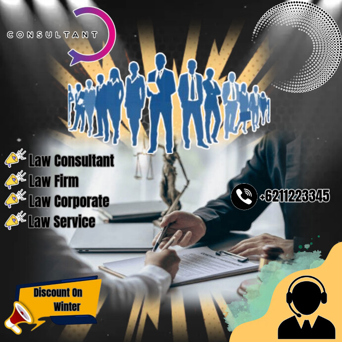 Black Maksimalis Law Service Consultant Pos Instagram Template ...