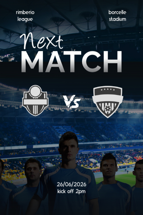 Black Maksimalis Next Match Poster Template | PosterMyWall