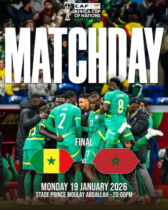 Plantilla de Black Maksimalis Senegal Vs Morocco Afcon Final Match Day ...