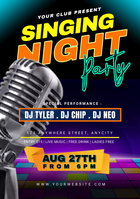 Copy of Black Maksimalis Singing Party A4 | PosterMyWall