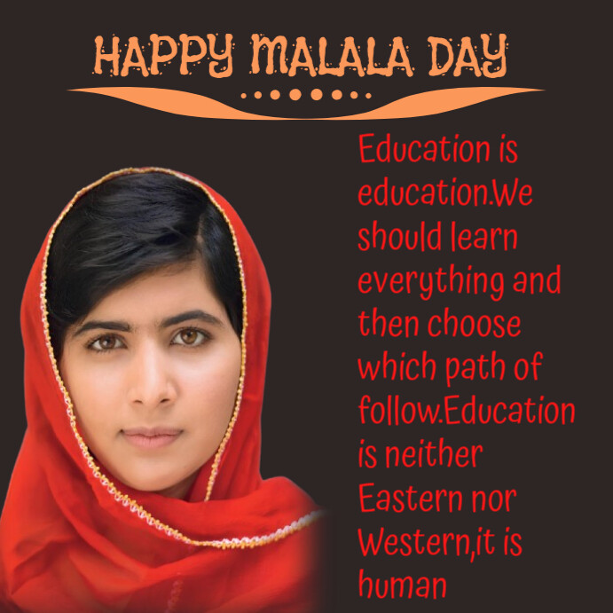 Copy of Black Malala Day Post Instagram Post | PosterMyWall