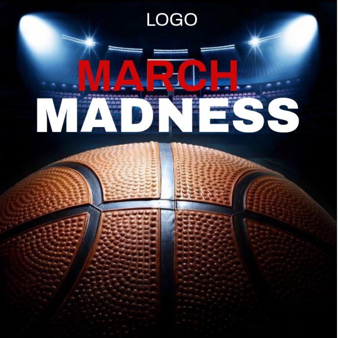 Black March Madness Basketball Instagram Post Template | PosterMyWall