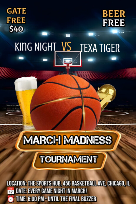 Copy of Black March Madness Poster | PosterMyWall