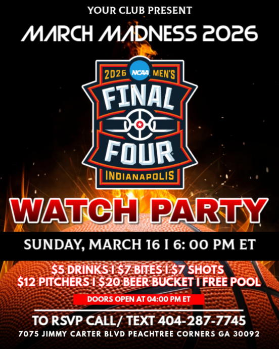 March Madness Watch Party Template | PosterMyWall
