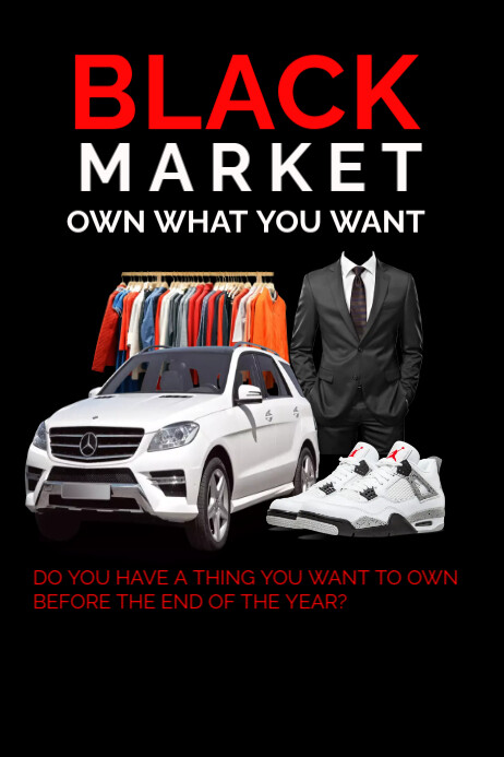 Copy of BLACK MARKET | PosterMyWall