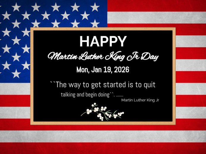 Modèle Black Martin Luther King Jr Day Happy Martin Luther King Jr Day ...