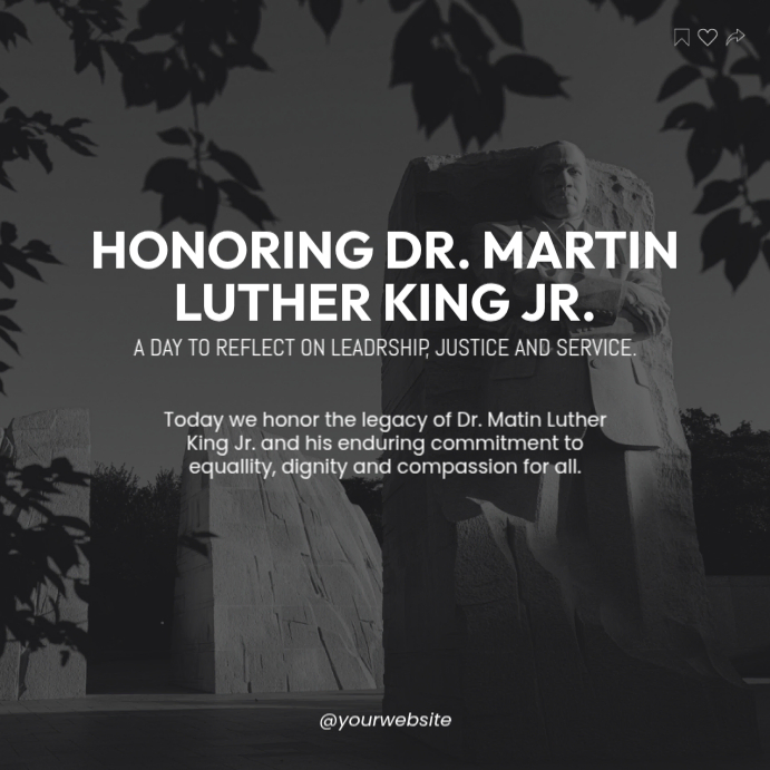 Black Martin Luther King Jr. Day Instagram Post Template | PosterMyWall