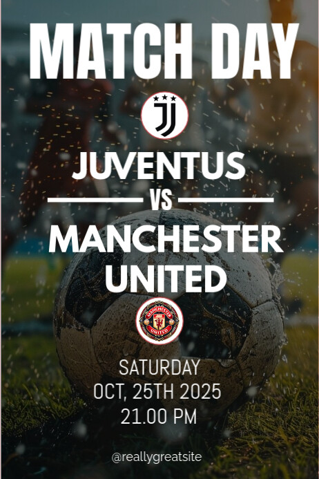 Black Match Day Poster Template | PosterMyWall