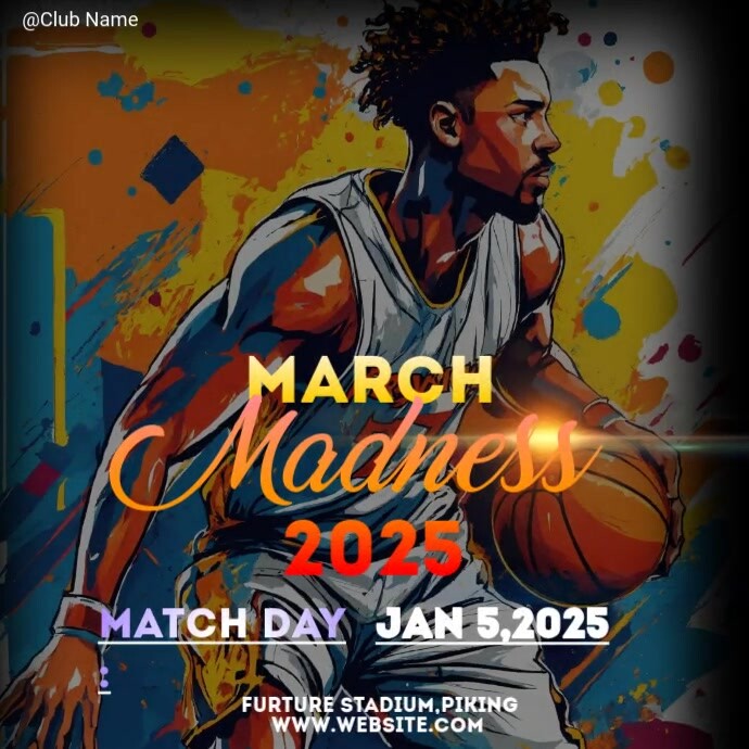 Black Match Madness Instagram Post Template | PosterMyWall