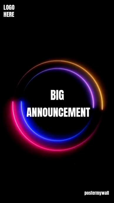 Black Maximalist 🎉 Big Announcement Colorful Circle Animation Digital ...