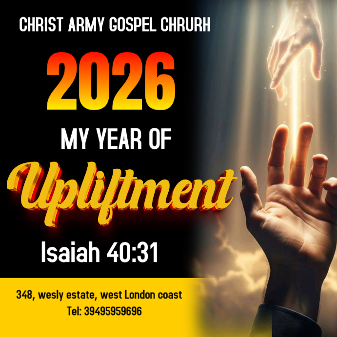 Black Maximalist 2026: My Year Of Upliftment Instagram Post Template ...