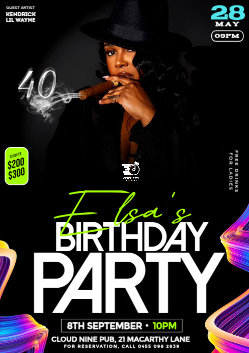 Copy of Black Maximalist 3D Bad Diva's Night Party Event Flyer A4 ...