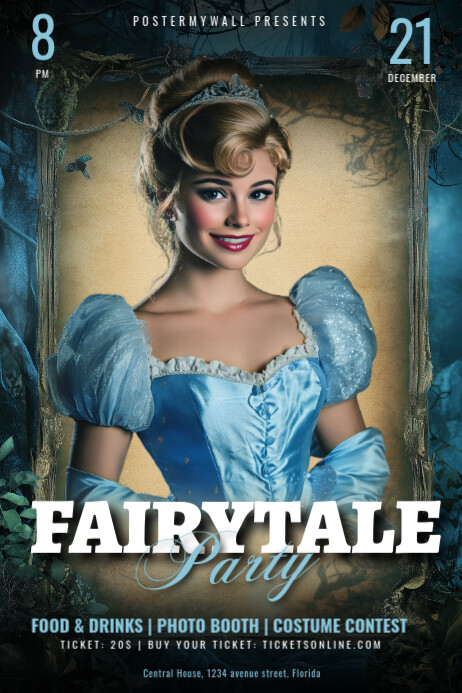 Black Maximalist 3d Enchanted Fairytale Party Poster | PosterMyWall