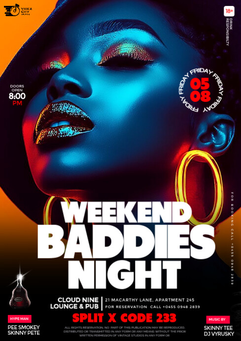 Black Maximalist 3d Ladies Night Party Event Flyer A4 | PosterMyWall