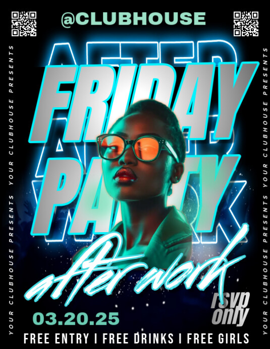 Black Maximalist 3d Maximalism Drunk Night Flyer (us Letter) Template | PosterMyWall