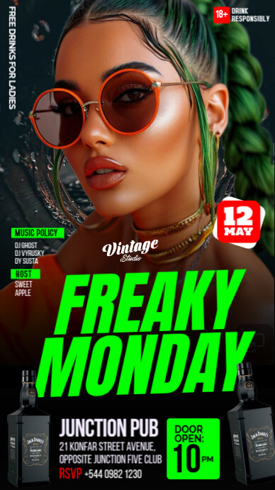 Black Maximalist 3d Maximalist Fantasy Freaky Monday Flyer For Instagram Story Instagram Story ...