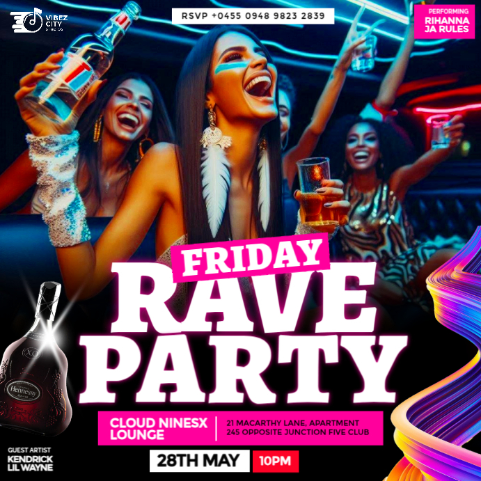 Black Maximalist 3d Sexy Girls Freaks Night Club Party Event Flyer ...