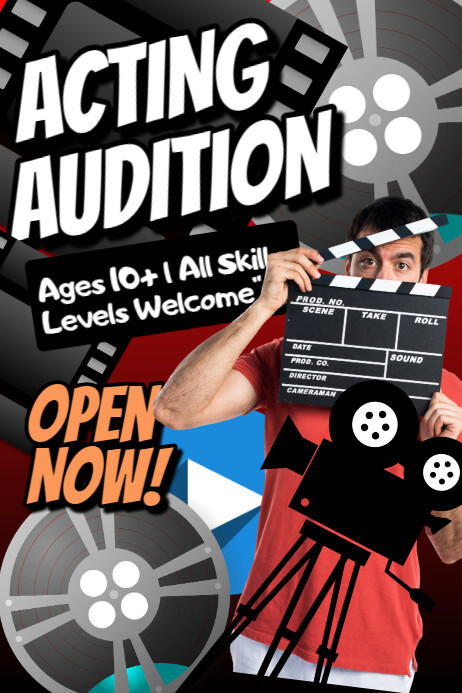 Copy of Black Maximalist Acting Audition Poster | PosterMyWall