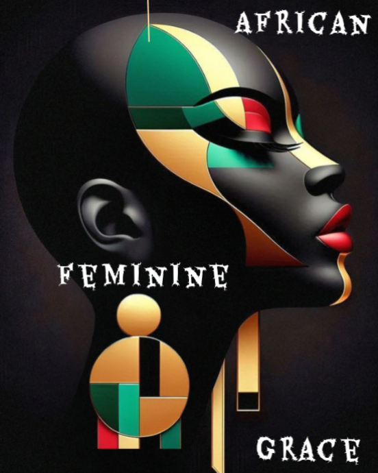 Black Maximalist African Feminine Grace Instagram Portrait Template ...