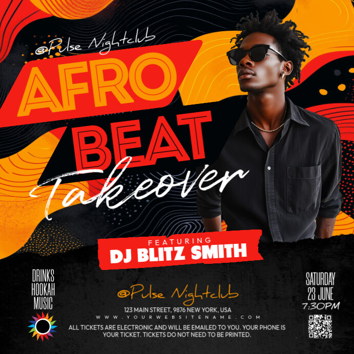 Copy of Black Maximalist Afro Beat Instagram Post | PosterMyWall